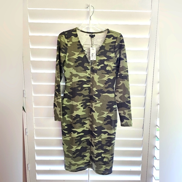 BOLD elements | Dresses | Midi Dress Camo Bold Elements S | Poshmark